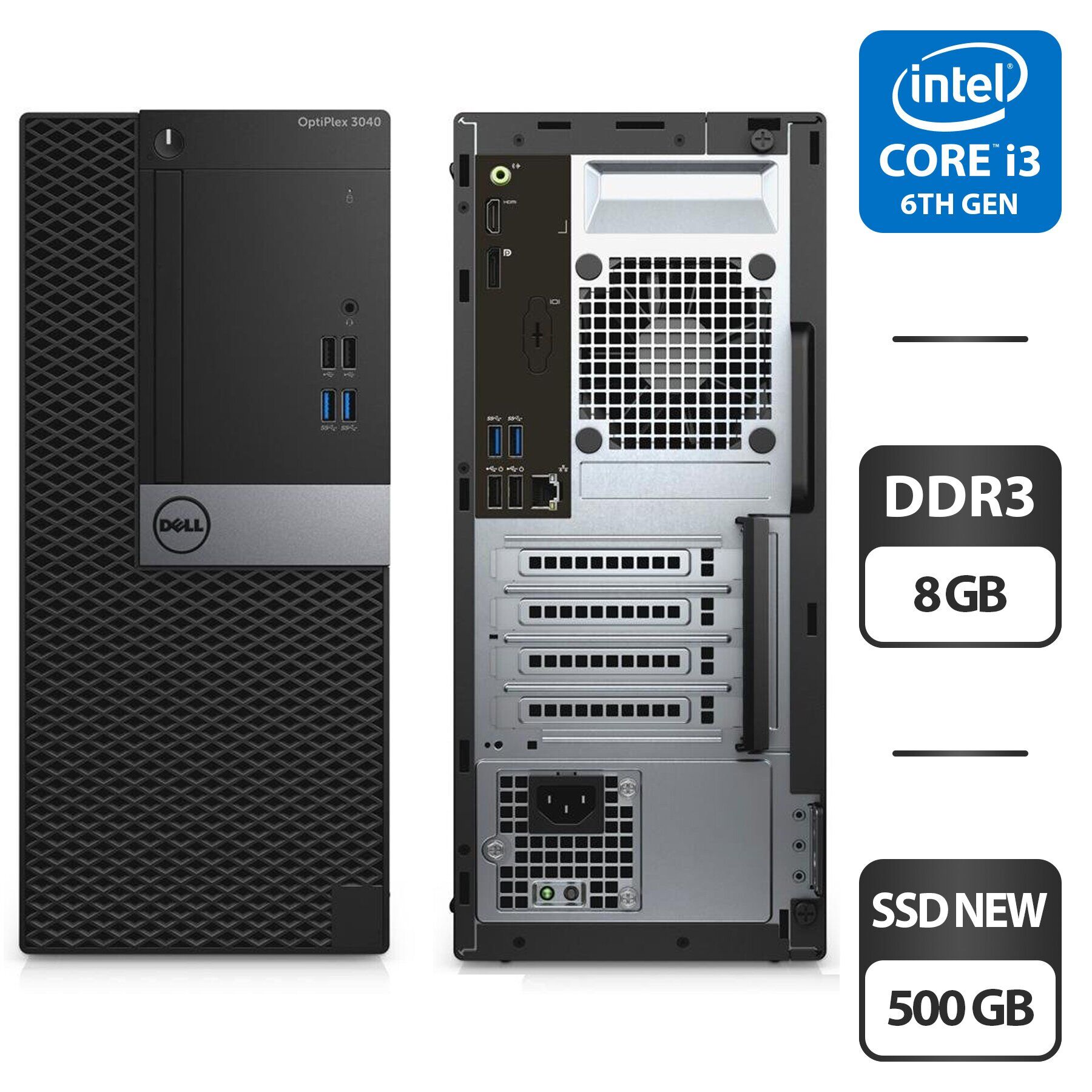 Компьютер Dell OptiPlex 3040 Tower / Intel Core i3-6100 (2 (4) ядра по ...