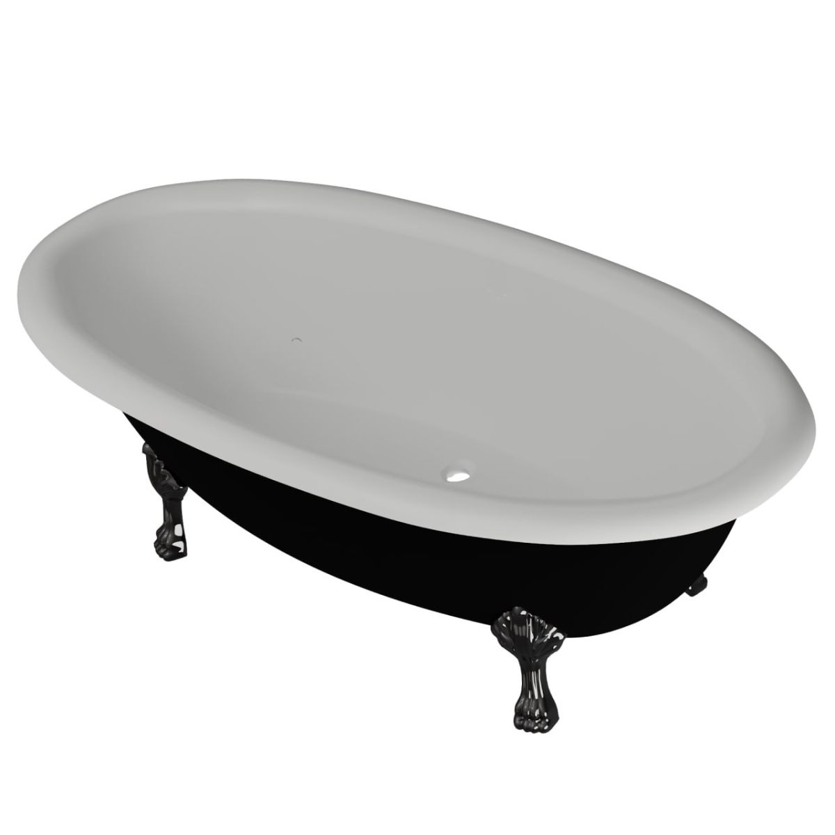 Ванна отдельностоящая глянцевая Amidicon Olimpia 180x90 черная из ...