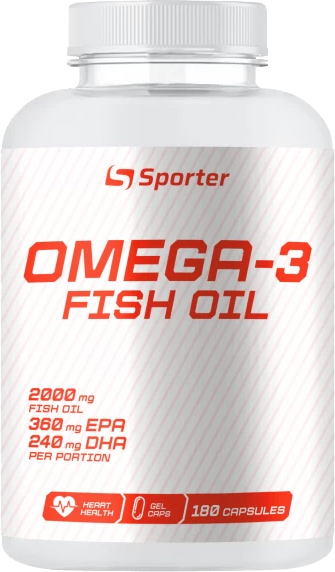 Жирные кислоты Sporter Omega-3 1000 мг 30% 180 капсул (4820249721605 ...