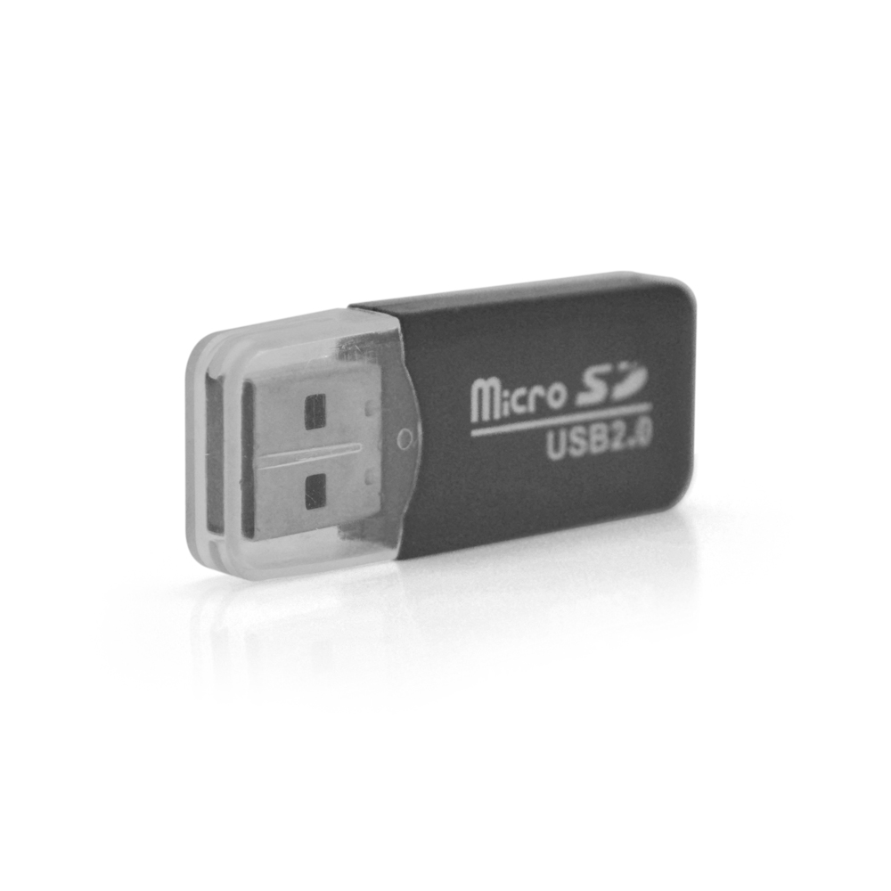Кардрідер універсальний MERLION CRD-1BK TF / Micro SD, USB2.0, Black, OEM Q1500 – фото, відгуки ...