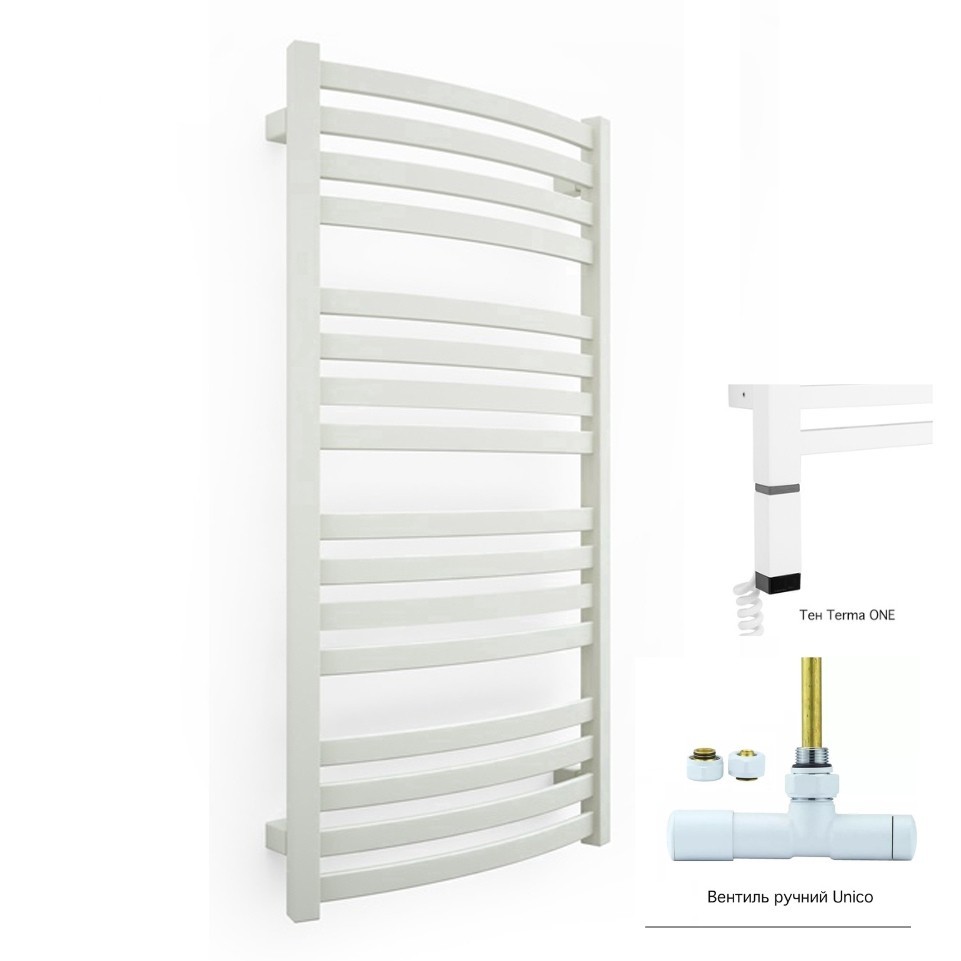 Полотенцесушитель комбинированный Terma D01 960x500 White, тен ONE ...