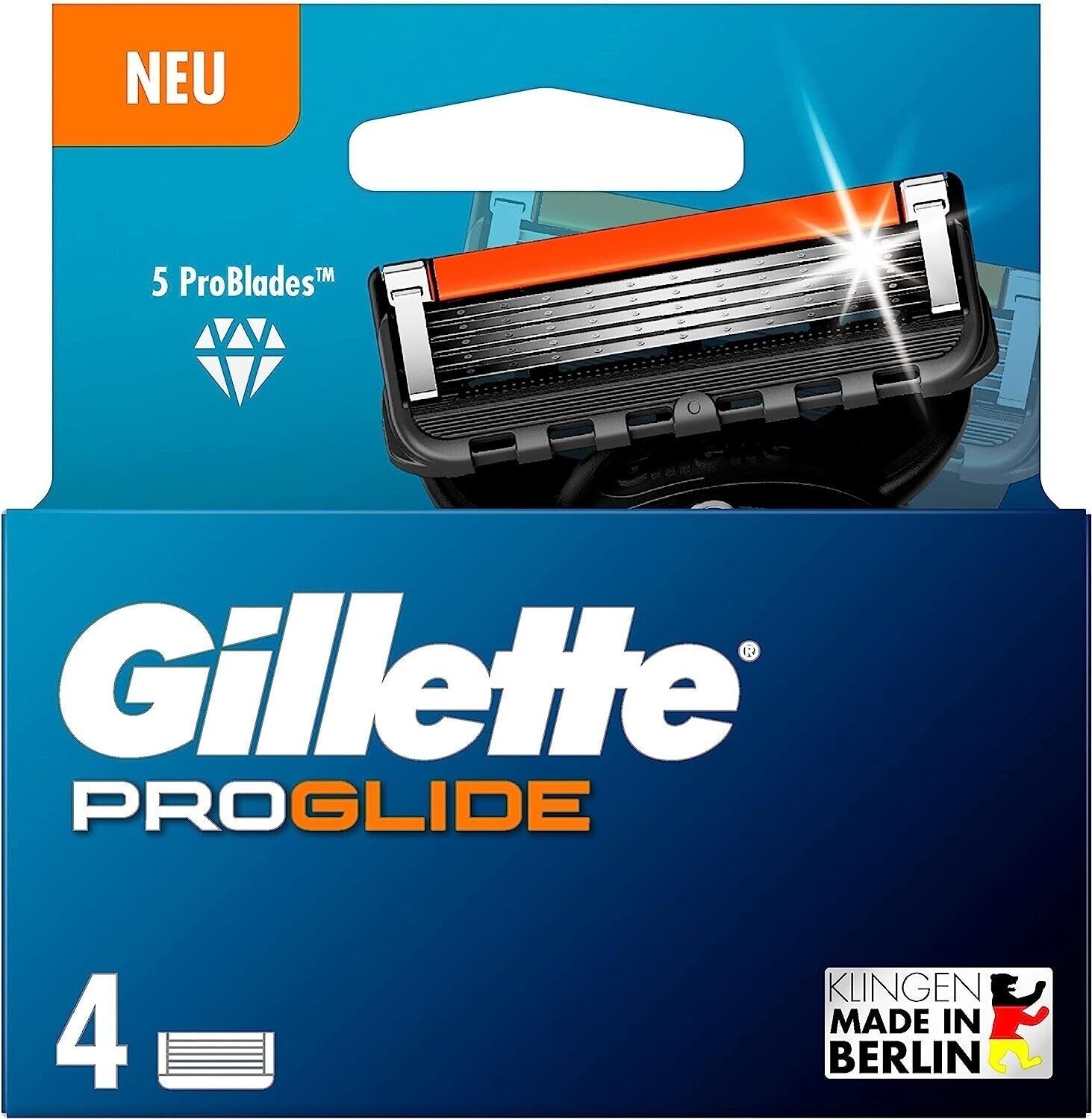 Змінні картриджі для гоління Gillette ProGlide 4 шт. ProBlades™ 5 лез ...