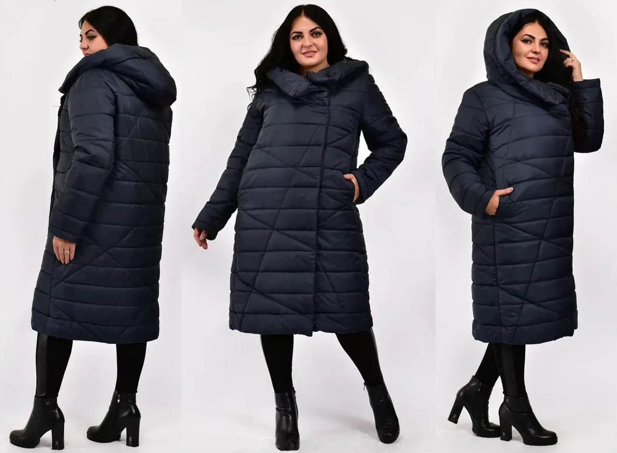 Fashions • Куртка женская зимняя Одеяло Fashions 58 темно-синий (1877 ...