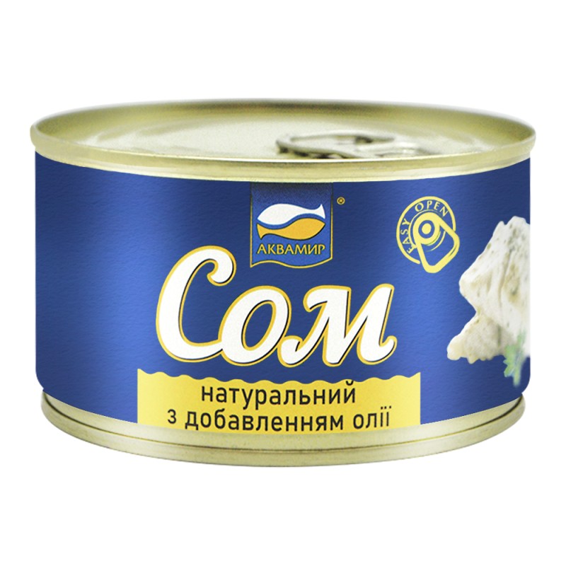 Сом натуральний з додаванням олії №5 ТМ АКВАМИР, ключ 230 г – купить в ...