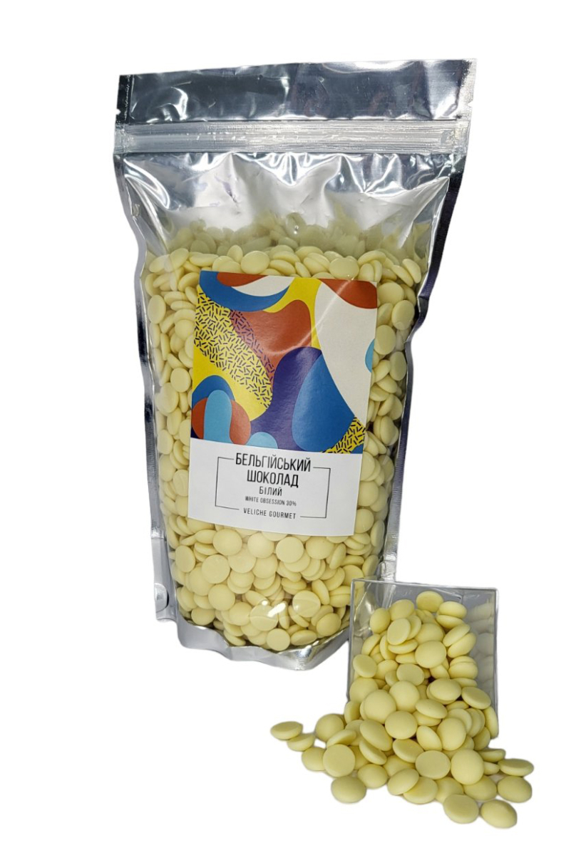 Бельгійський шоколад Veliche Gourmet Білий White Obsession 30% 5 кг ...
