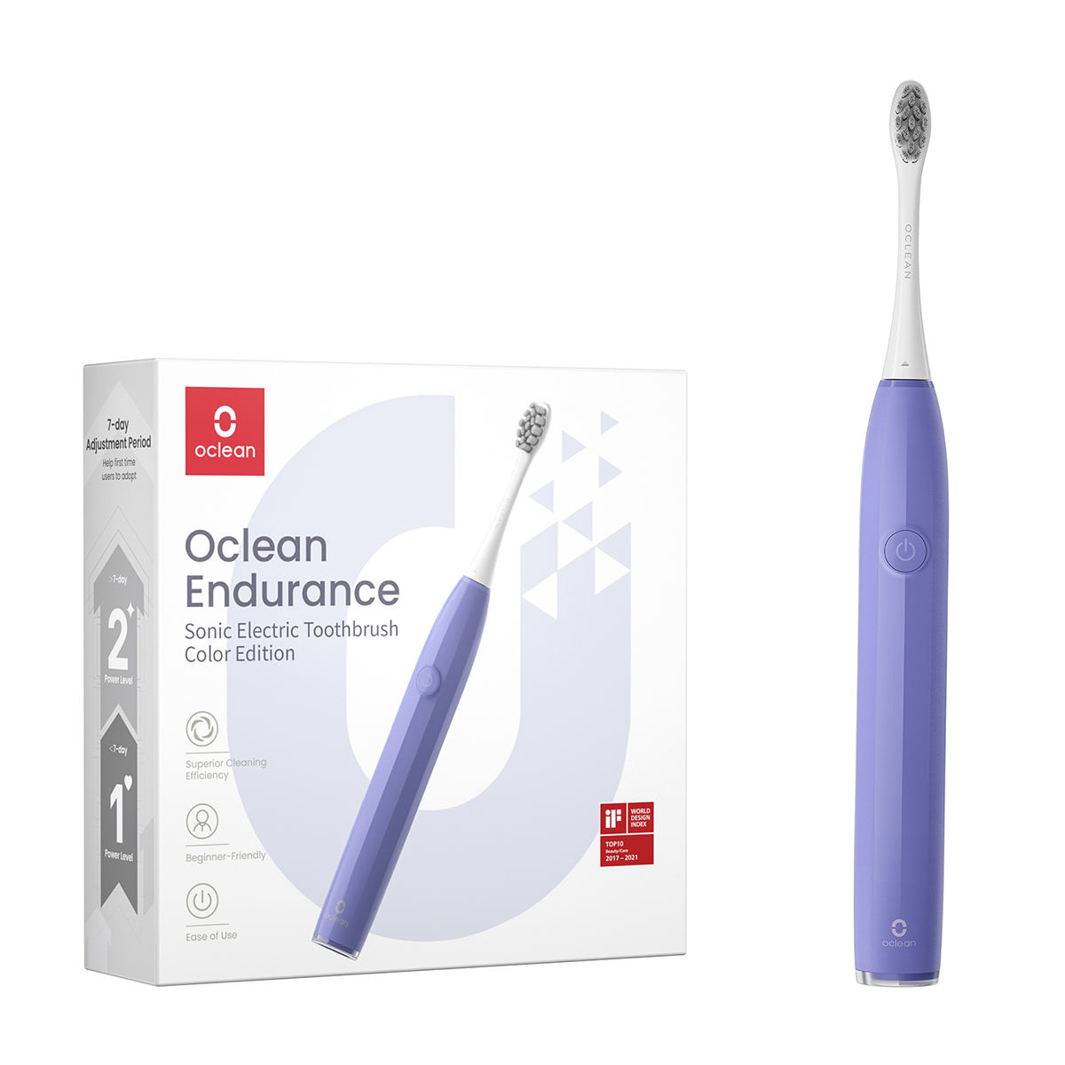 Электрическая зубная щетка Oclean Endurance Color Edition Purple - фиолетовая – фото, отзывы ...