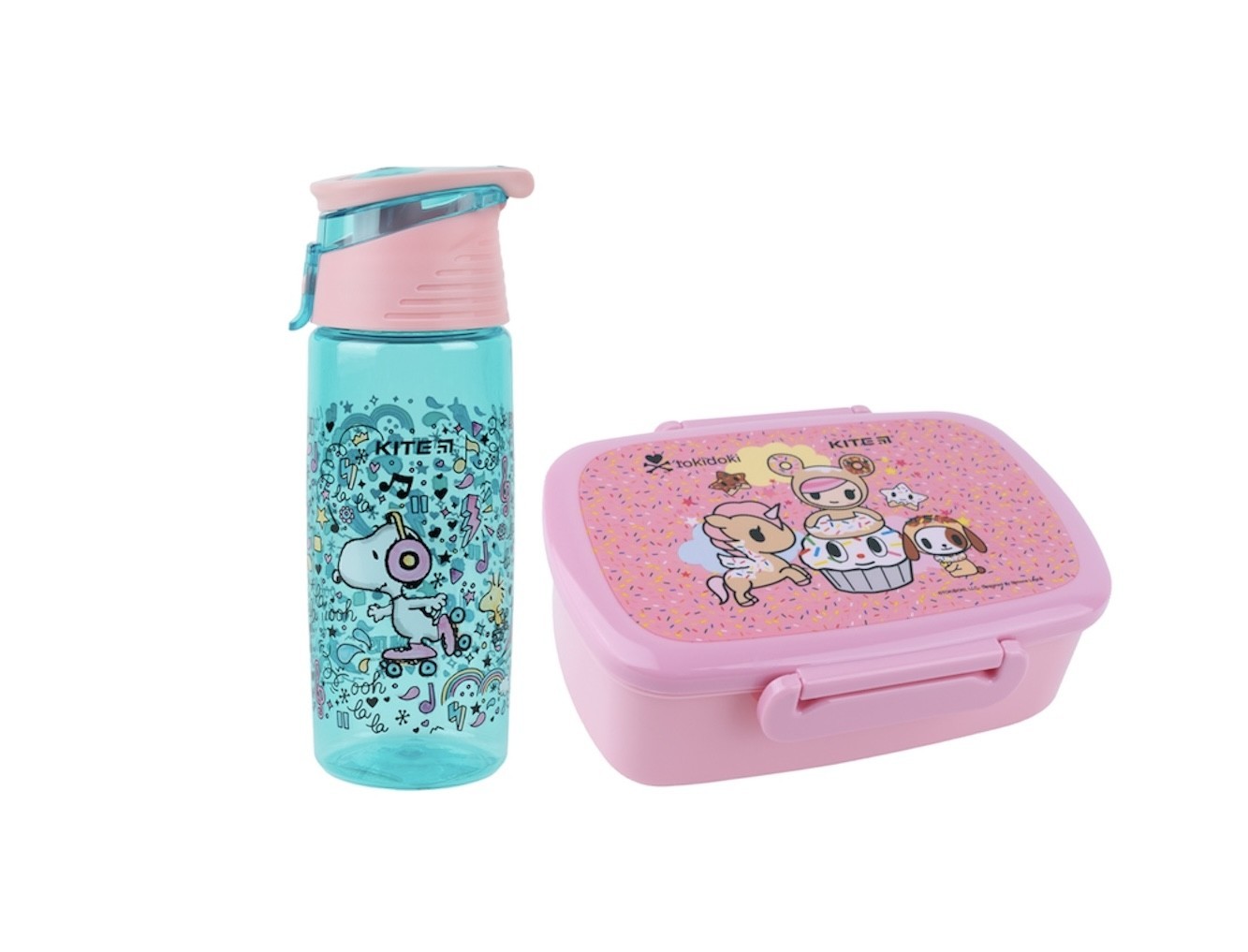 Пляшка для води Kite Peanuts Snoopy 550 мл + ланчбокс з наповненням ...