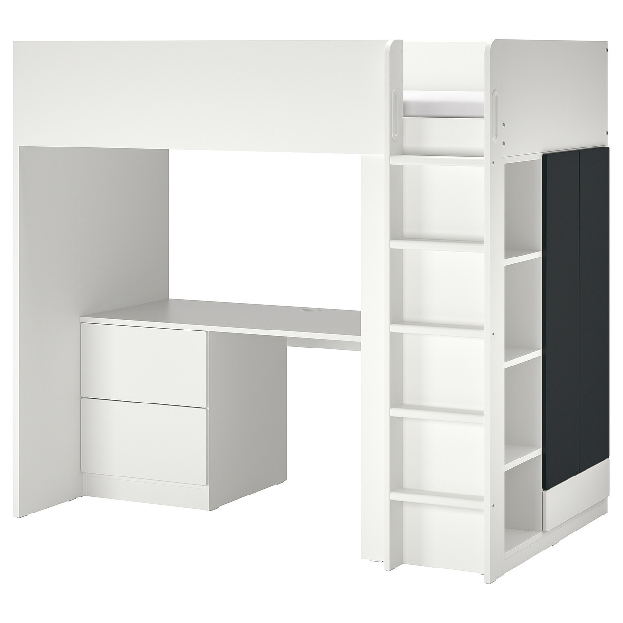 Кровать-чердак IKEA СМОСТАД, белый поверхность доски для записей, 994. ...