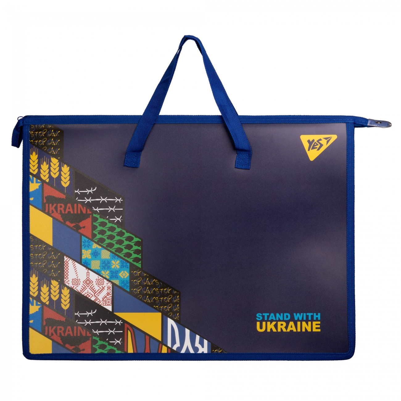Папка-портфель YES А3 с тканевыми ручками Stand with Ukraine (492200 ...