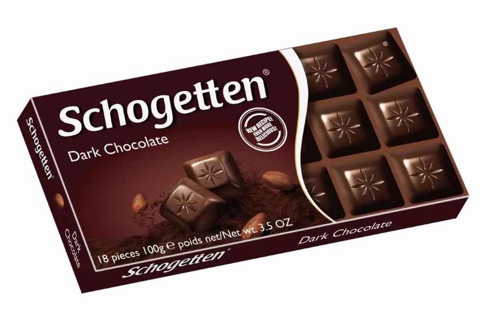 Шоколад Schogetten Dark Chocolate (Темный горький), Германия, 100 г (15 ...