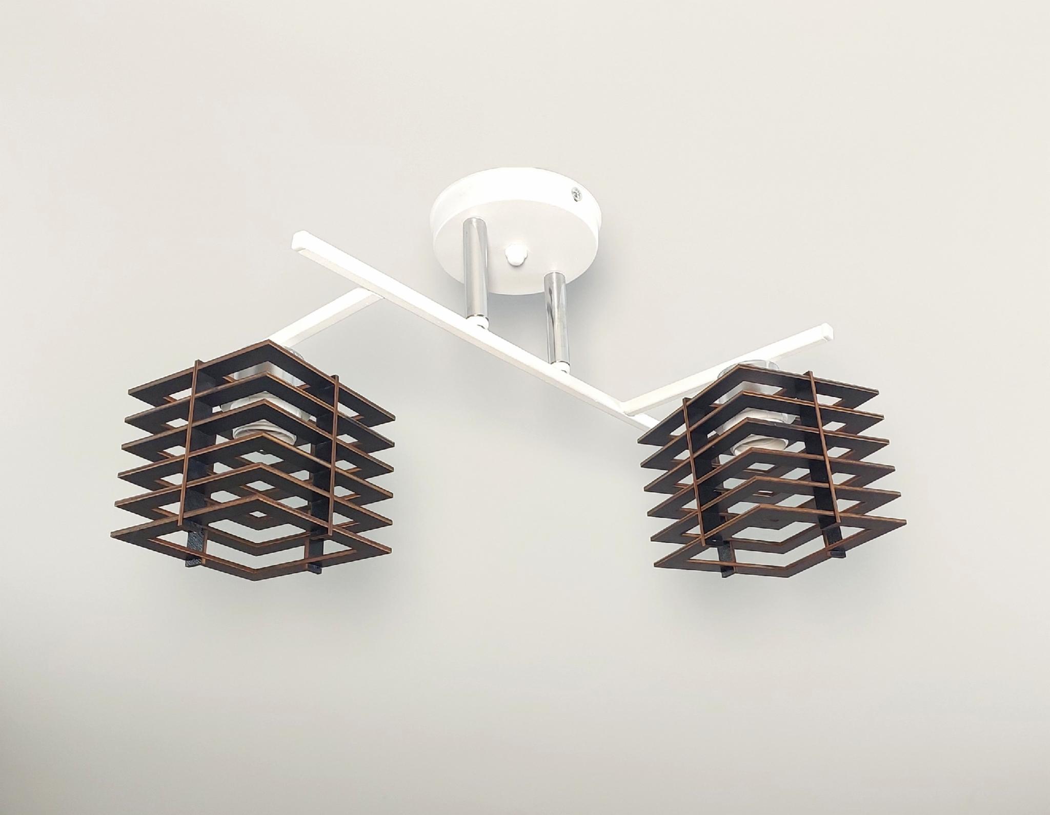 Люстра потолочная 3213/2 белая черная на два плафона – фото, отзывы ...