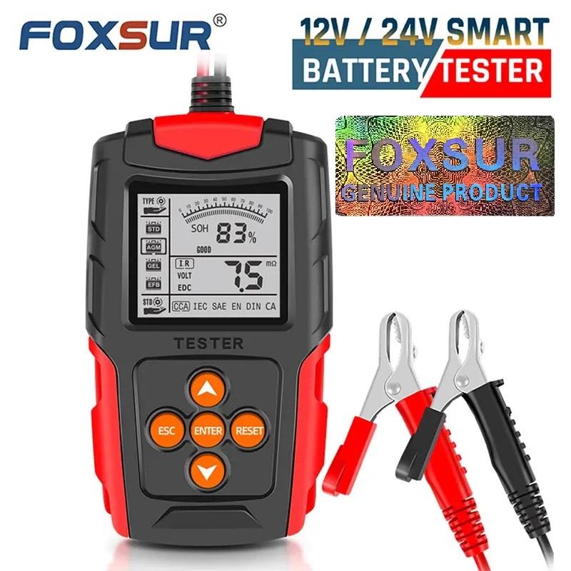 Тестер аккумуляторных батарей FOXSUR FBT-200 12V/24V 3-200Ah красный от ...