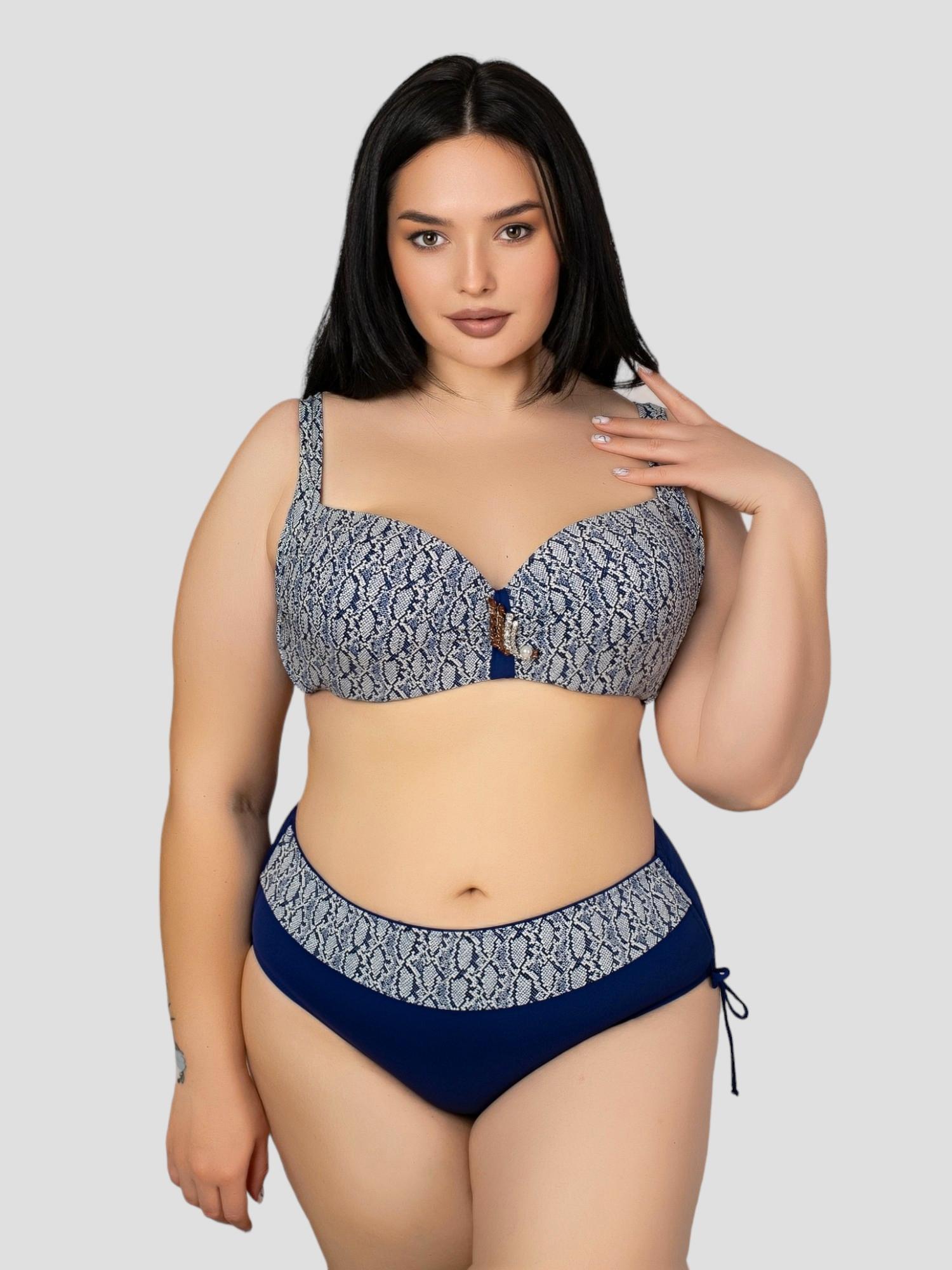 Купальник на большую грудь Sisianna 3990-2 синий 5XL от продавца: LAMA-SHOP – в интернет ...