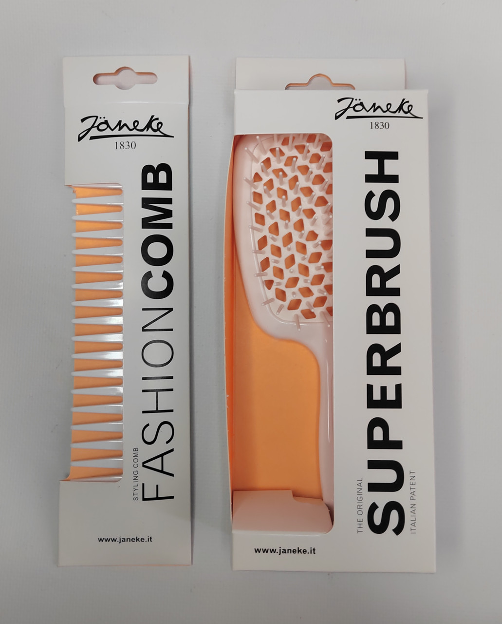 Набор расческа Janeke Superbrush + гребень Janeke Fashion comb белый от ...