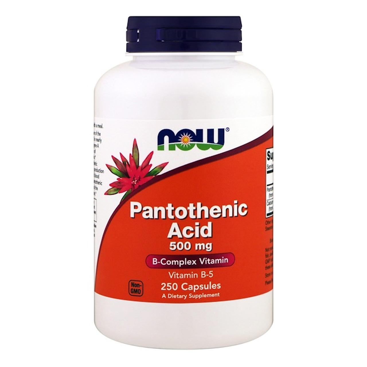 Пантотеновая кислота (Pantothenic acid) 500 мг 250 капсул NOW-00488 ...