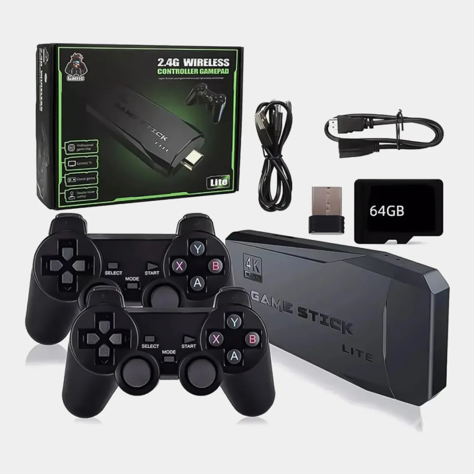 Игровая приставка M8 64gb Data Frog 4K HDMI + 2 беспроводных джойстика ...