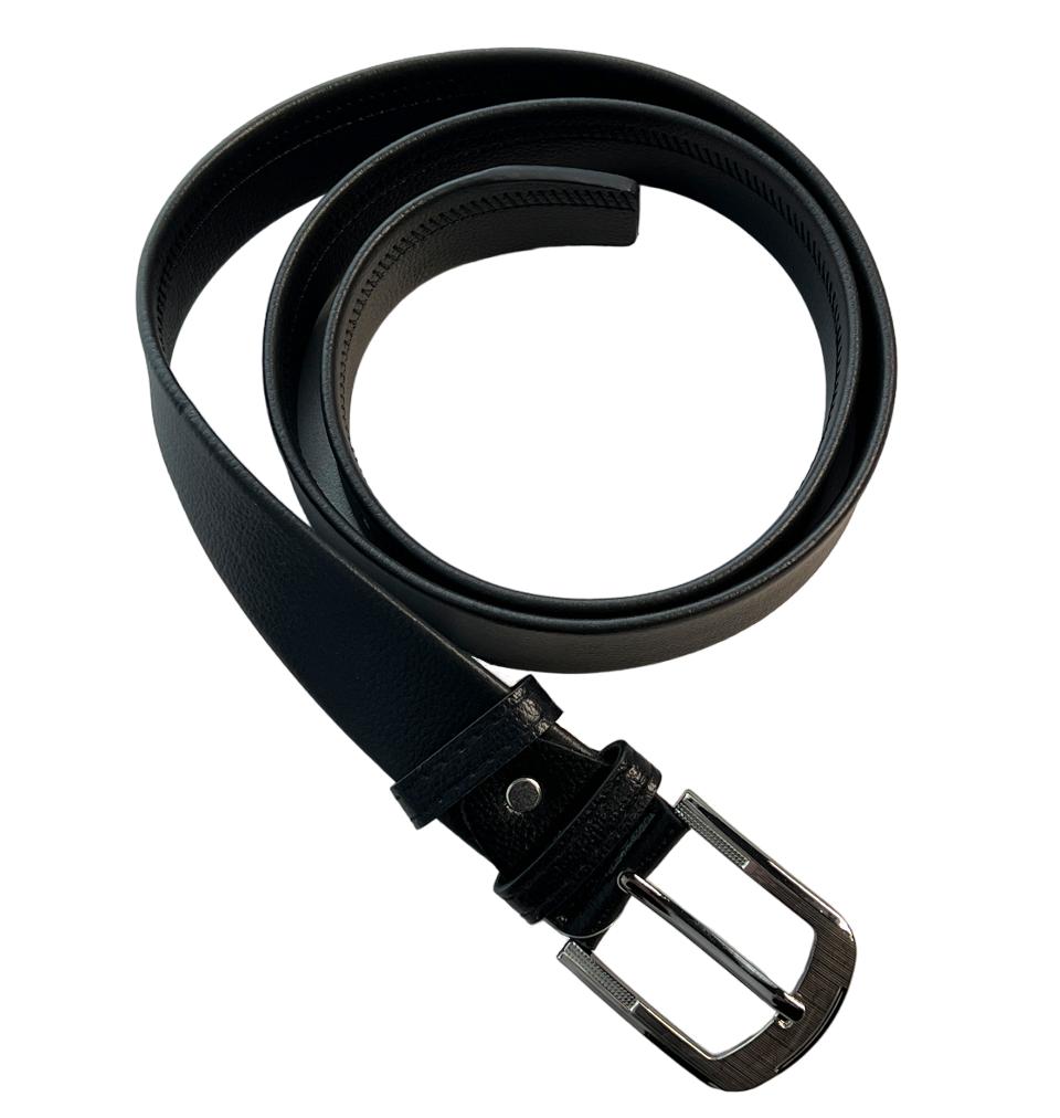 Ремінь чоловічий з класичною пряжкою з візерунком 130 см чорний 79201792 від продавця