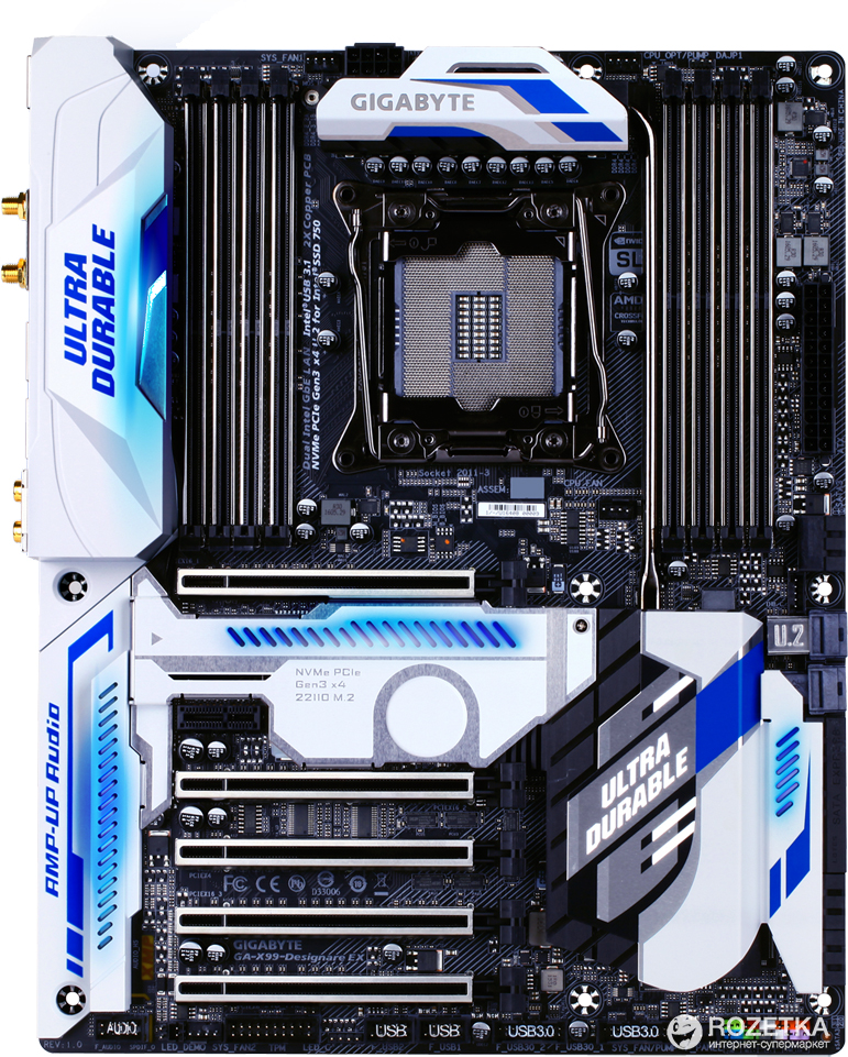 Материнская плата Gigabyte GA-X99-Designare EX (s2011-3, Intel X99, PCI ...