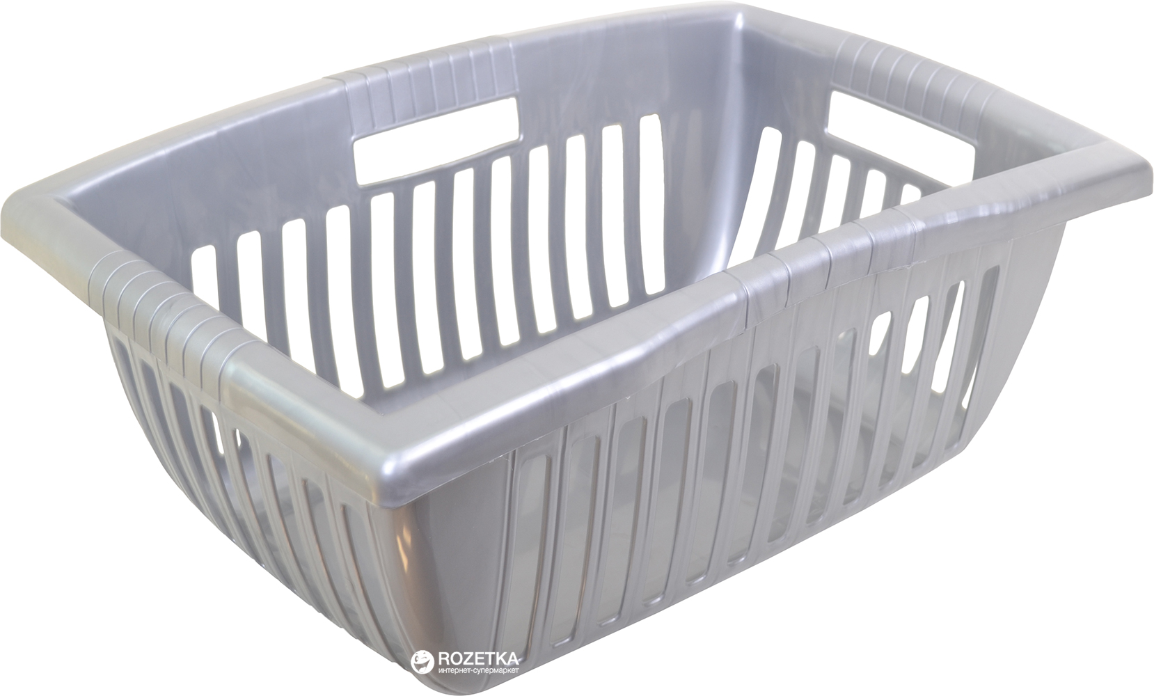 Корзина для белья Ramacciotti Plast Billy 25 л 57 х 37 х 21.5 см Серая (111/silver) – в интернет ...