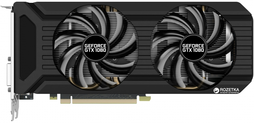 Видеокарта Palit PCI-Ex GeForce GTX 1080 Dual OC 8GB GDDR5X (256bit ...