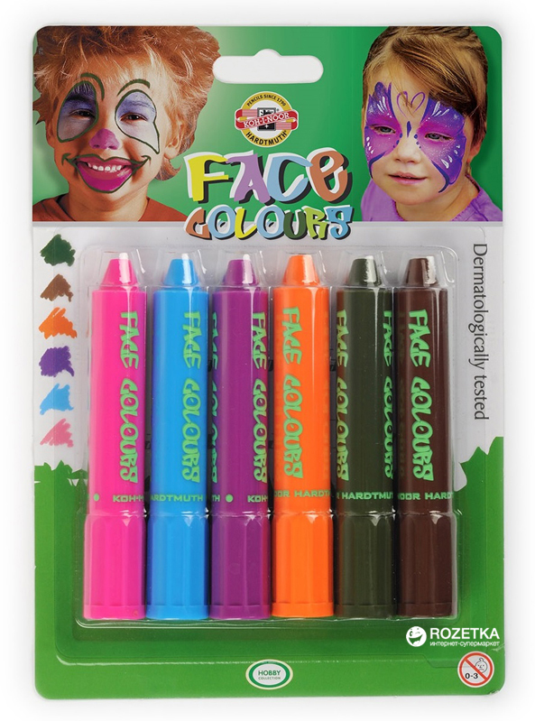 Краски для лица Koh-i-Noor Mix colors 6 цветов (8593539305385) – низкие ...
