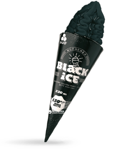 Мороженое рожок Рудь Black Ice 150 г (4823097800676) – купить в Украине ...