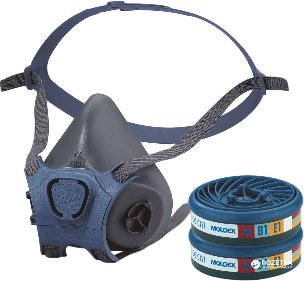 Полумаска Moldex Series 7002 TPE M + фильтр 9300 A1B1E1 (7002/9300 ...