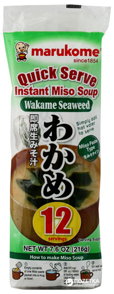 Мисо-суп быстрого приготовления Marukome Wakame 12 порций (898216001207 ...