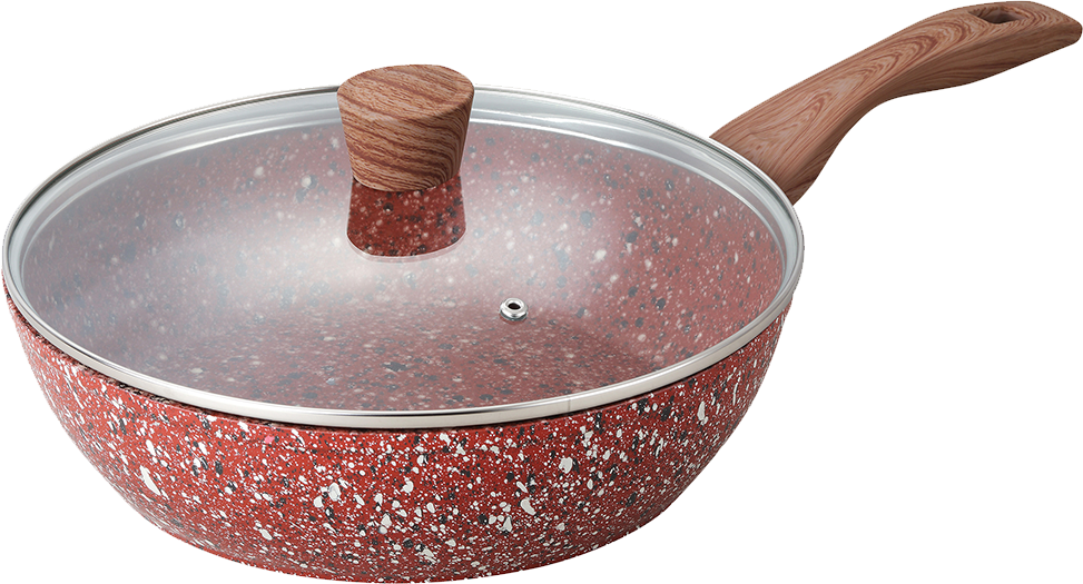 Сковорода Maxmark с крышкой Granite 28 см с крышкой (MK-FP5028G) – фото ...