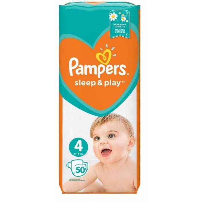 Підгузники Pampers Sleep&Play 4 (9-14 кг), 50 шт – фото, відгуки ...