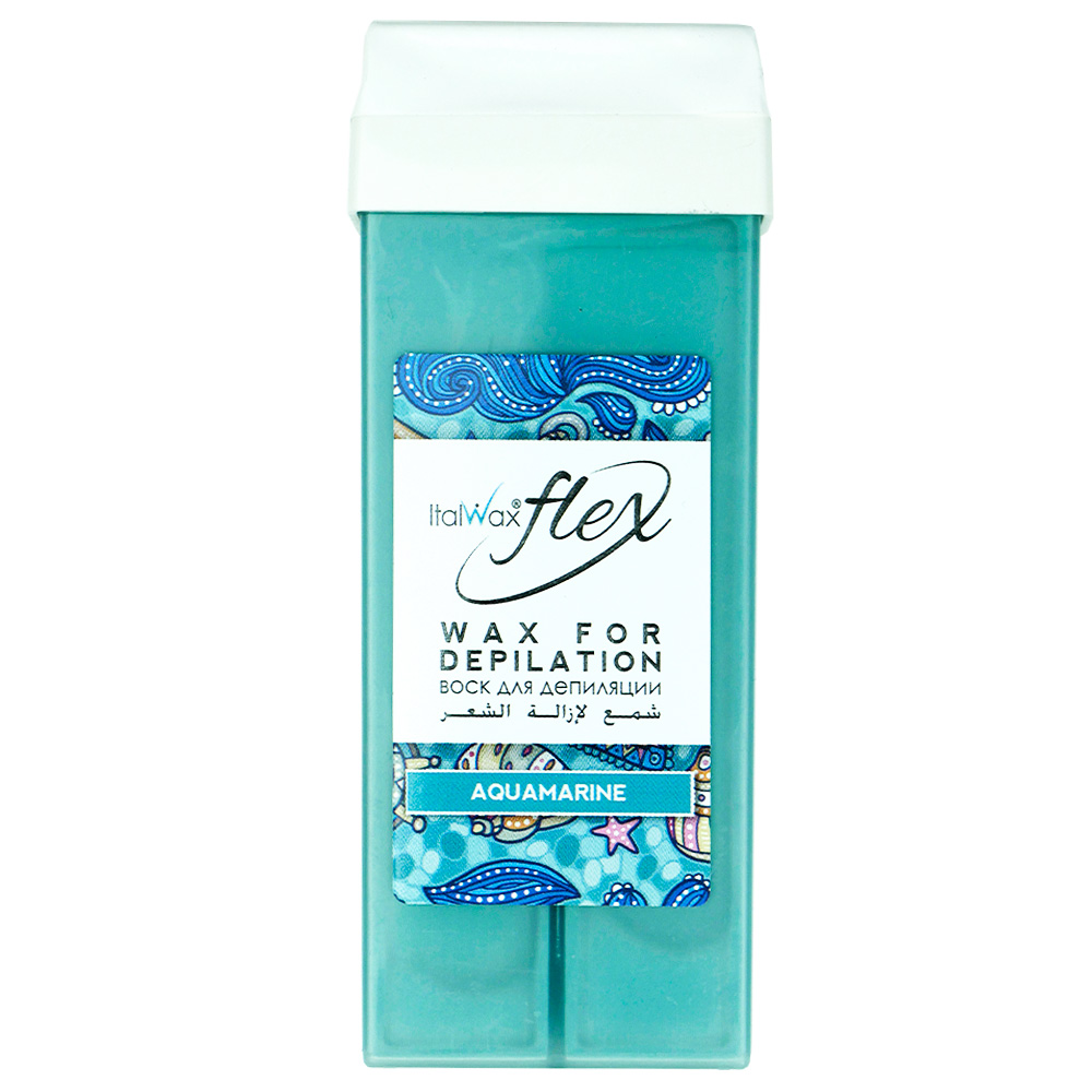 Воск кассетный Ital Wax Flex Aquamarine (аквамарин), 100 мл (0078299 ...