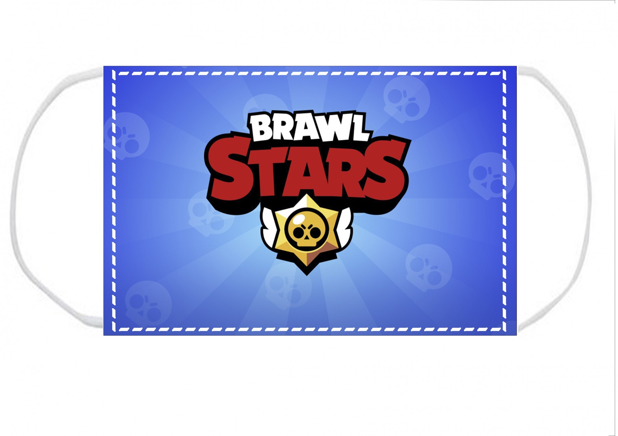 Захисна маска тканинна багаторазова на гумці з принтом Бравл Старс ...