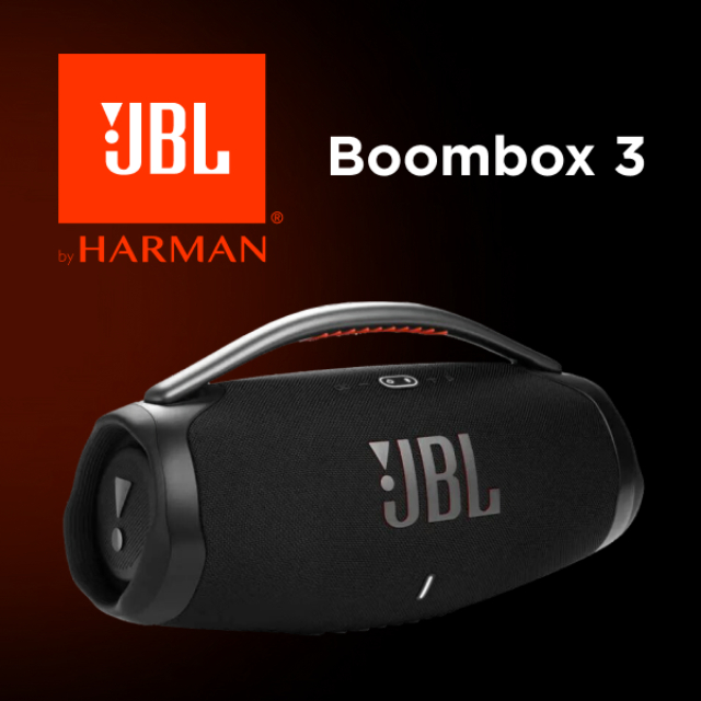Акустическая система JBL Boombox 3 Black (JBLBOOMBOX3BLKEP) – фото ...